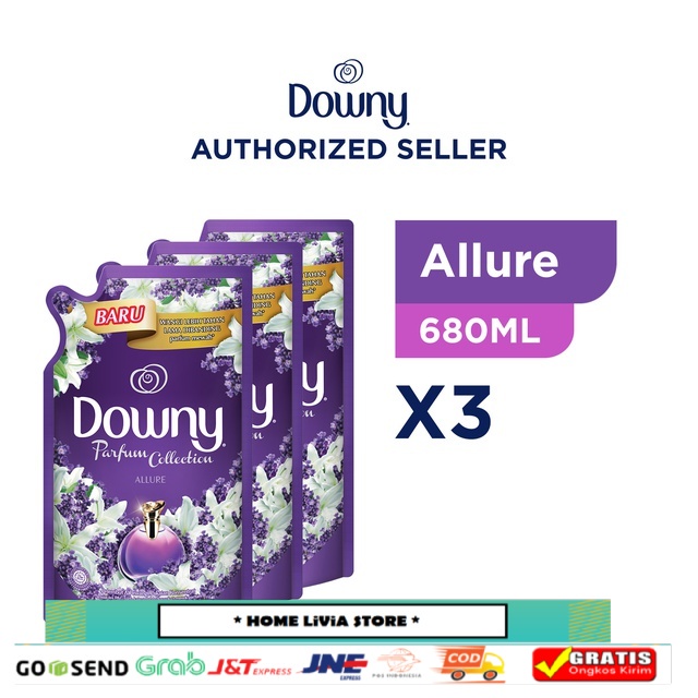 Jual Downy Pewangi dan Pelembut Pakaian Konsentrat Allure 3 x 680 mL | Shopee Indonesia