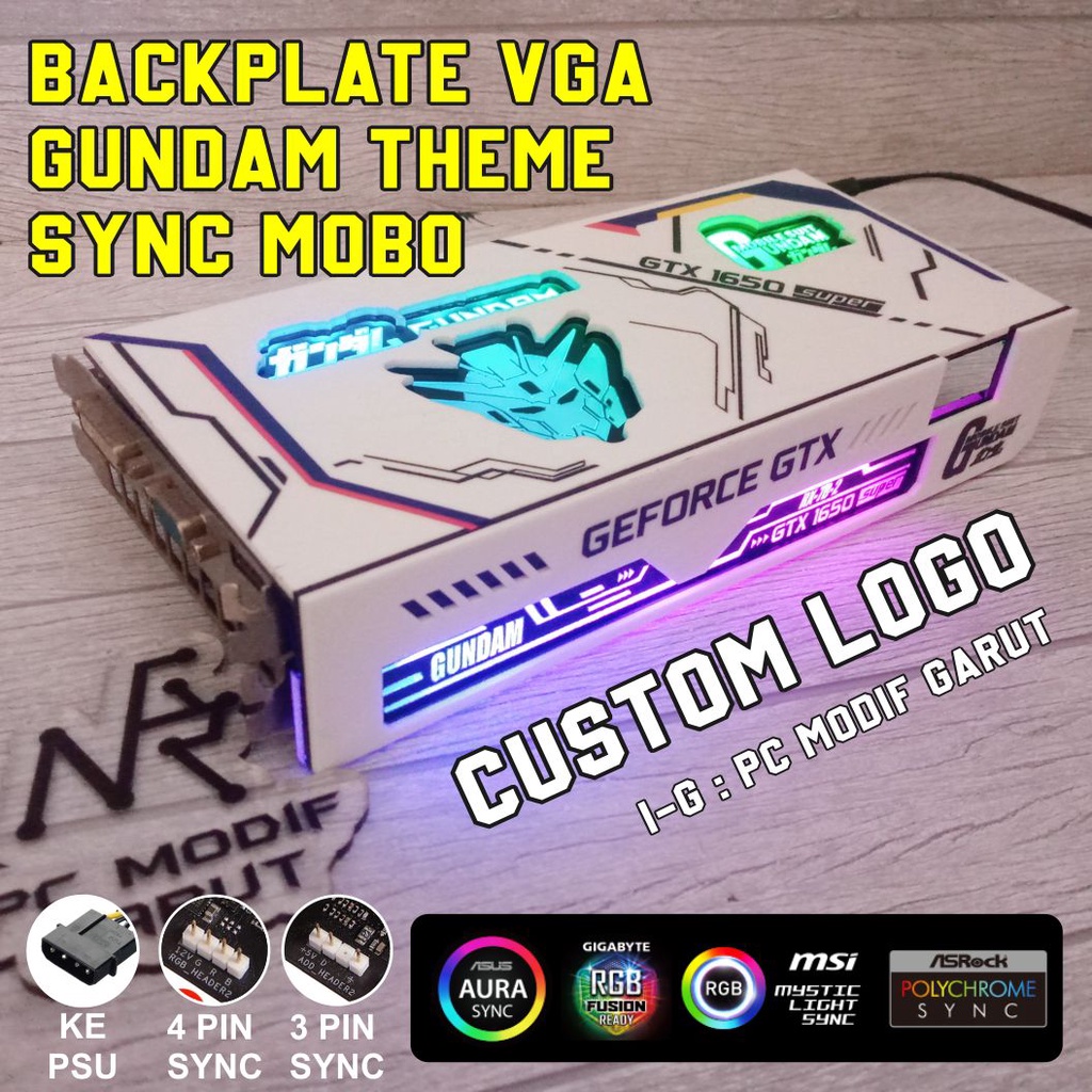 Jual COVER VGA GUNDAM EDITION CUSTOM LOGO LED RGB | Shopee Indonesia