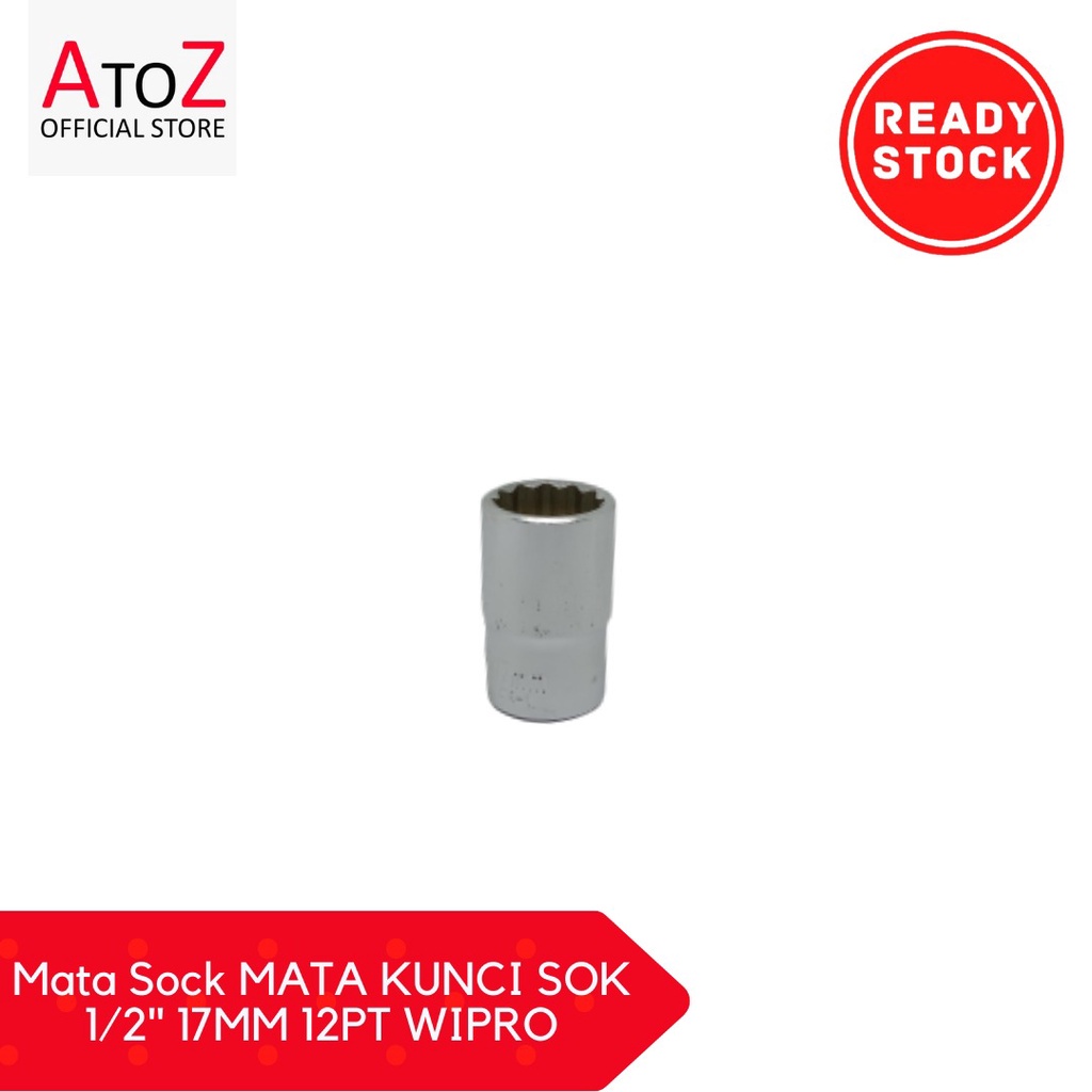 Jual Mata Sock MATA KUNCI SOK 1/2" 17MM 12PT WIPRO | Shopee Indonesia