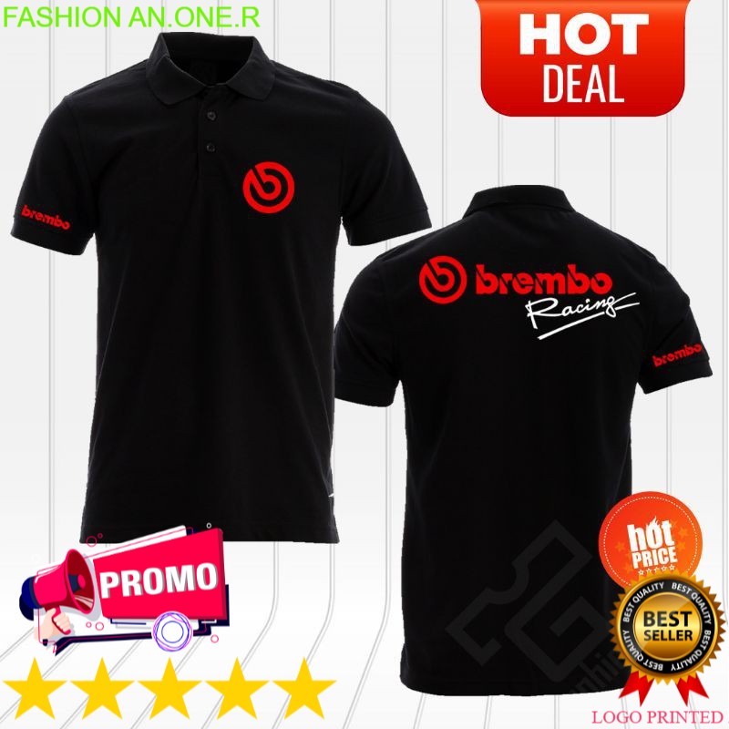 Jual POLO LOGO SABLON Polo T Shirt Brembo Racing Logo Short Sleeve ...