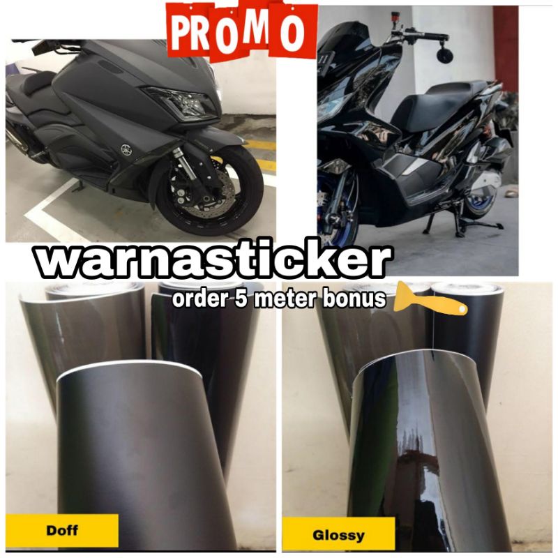 Jual Skotlet hitam dop Stiker hitam dop Skotlet hitam doff Stiker hitam ...