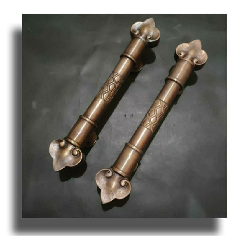 Jual HANDLE PINTU RUMAH KUNINGAN MOTIF SEKOP ANTIK 45 CM | Shopee Indonesia