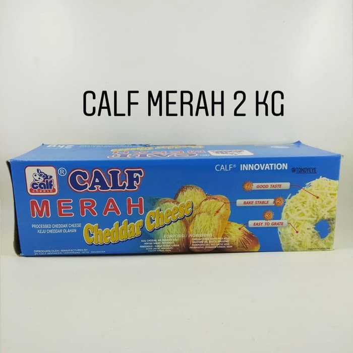 Jual Keju - Cheese Cheddar Calf Merah 8x2kg - Gosend Only!!!! | Shopee ...