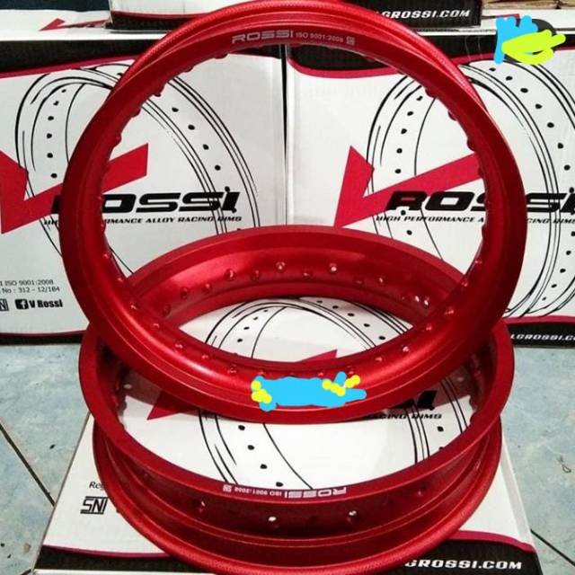 Jual Velg Rossi ukuran 17 Hole 36 warna merah hitam biru | Shopee Indonesia