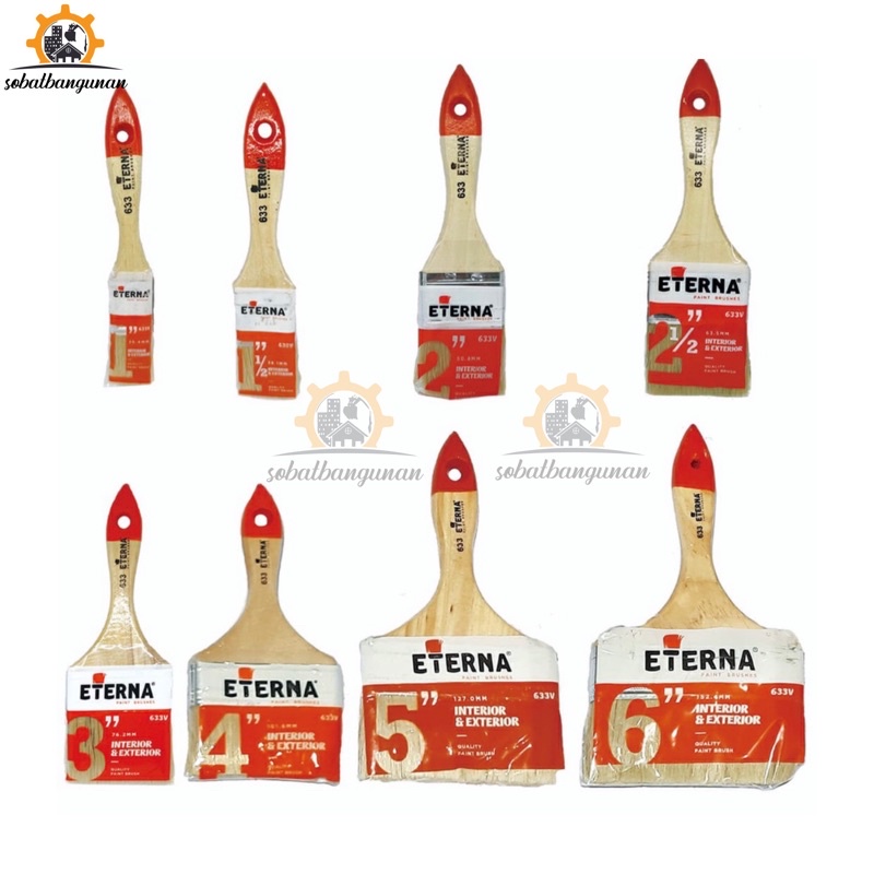 Jual ECER KUAS CAT ETERNA 1” 1,5” 2” 2,5” 3” TYPE 633 Kualitas PREMIUM ...