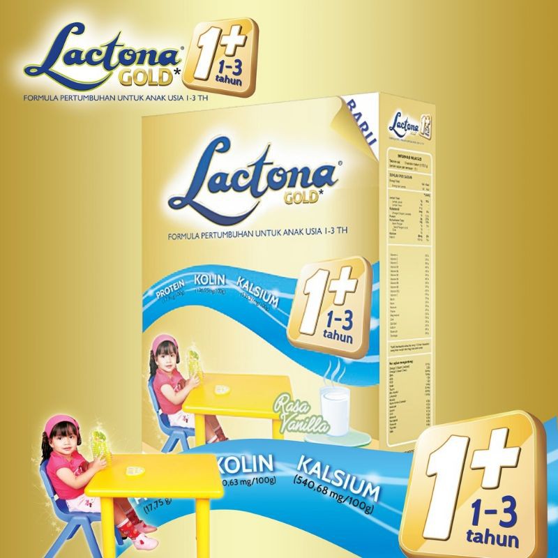 Jual Susu Lactona gold 1plus untuk usia 1-3 th kemasan 400gr | Shopee ...
