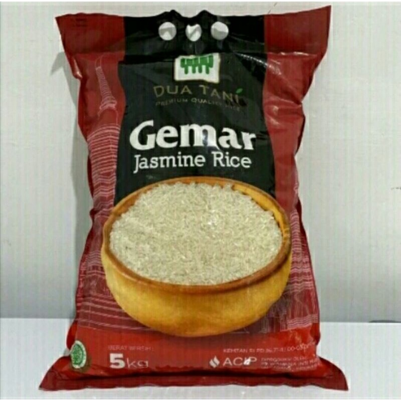 Jual BERAS PREMIUM GEMAR JASMINE DUA TANI/LEON THAI JASMINE RICE BERAS ...