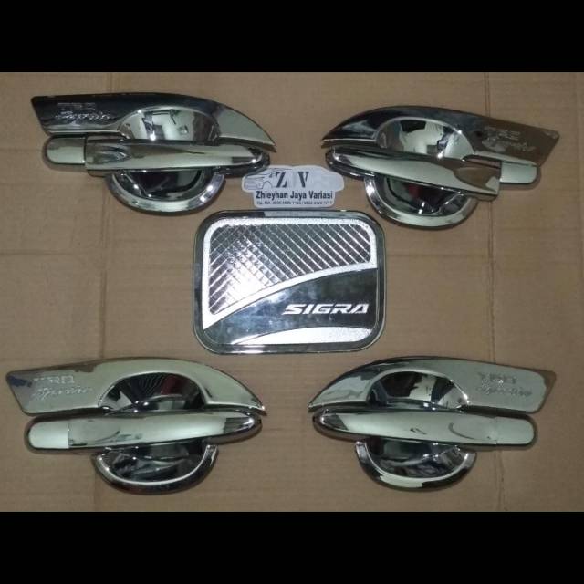 Jual PAKET LENGKAP OUTER MANGKOK TRD FULL CHROME + COVER HANDLE + COVER TANK SIGRA | Shopee ...