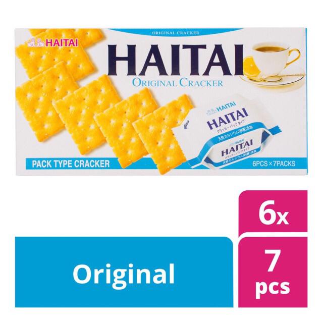 Jual Haitai Crackers Biskuit Roti Haitai (Almond, Cheese, Original ...