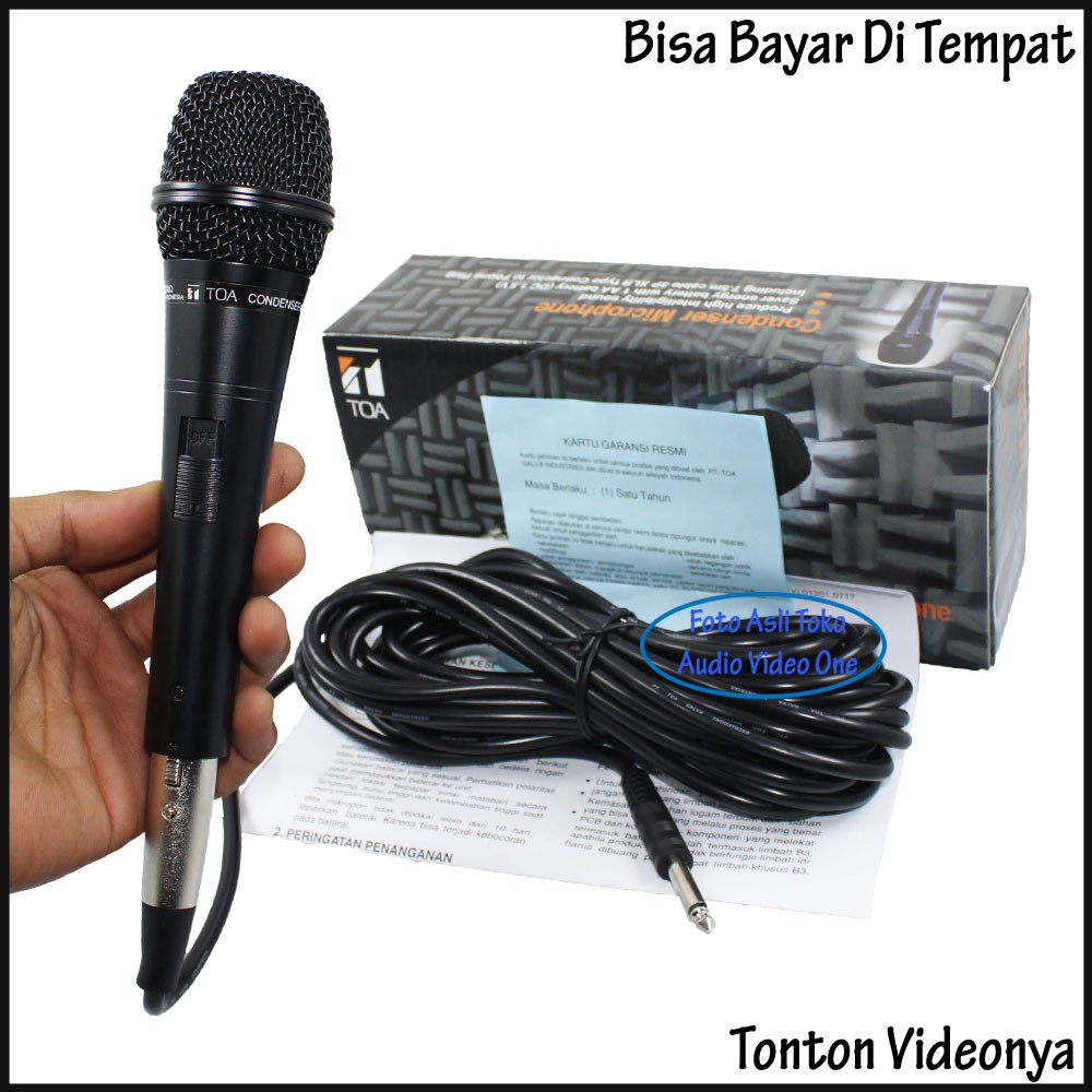 Jual Mic Vocal Mikrofon Kabel Toa ZM-300-AS Microphone Condenser Mik Karaoke Garansi 1tahun ...