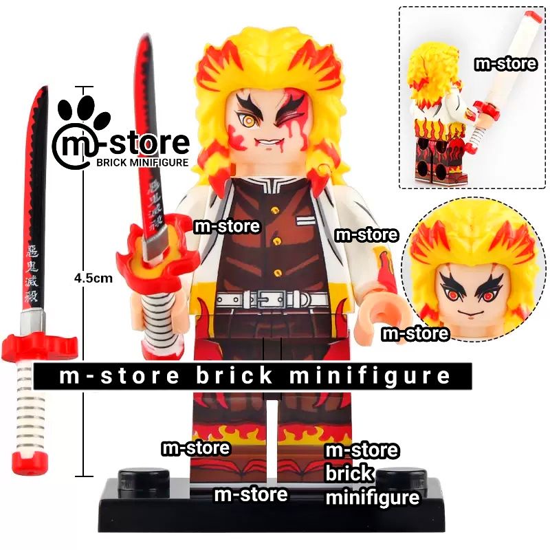 Jual brick demon slayer kimetsu no yaiba mugen train kyojuro rengoku ...