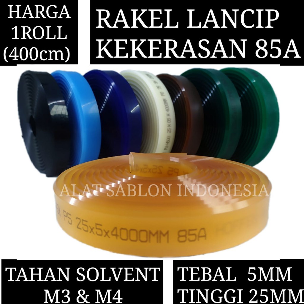 Jual KARET RAKEL SABLON TAHAN SOLVENT LANCIP KOTAK KECIL 5MM 1ROLL ...