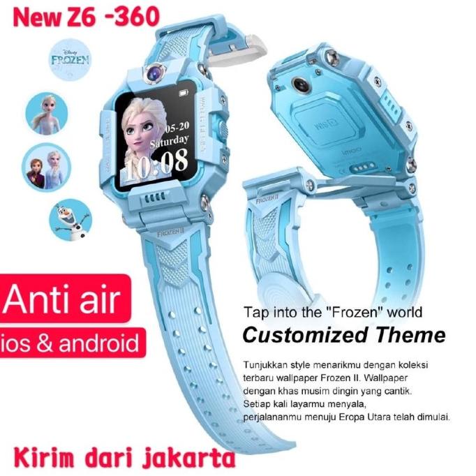 Jual Z6 waterproof Kids Frozen 360 Derajat SmartWatch imoo anti air ...