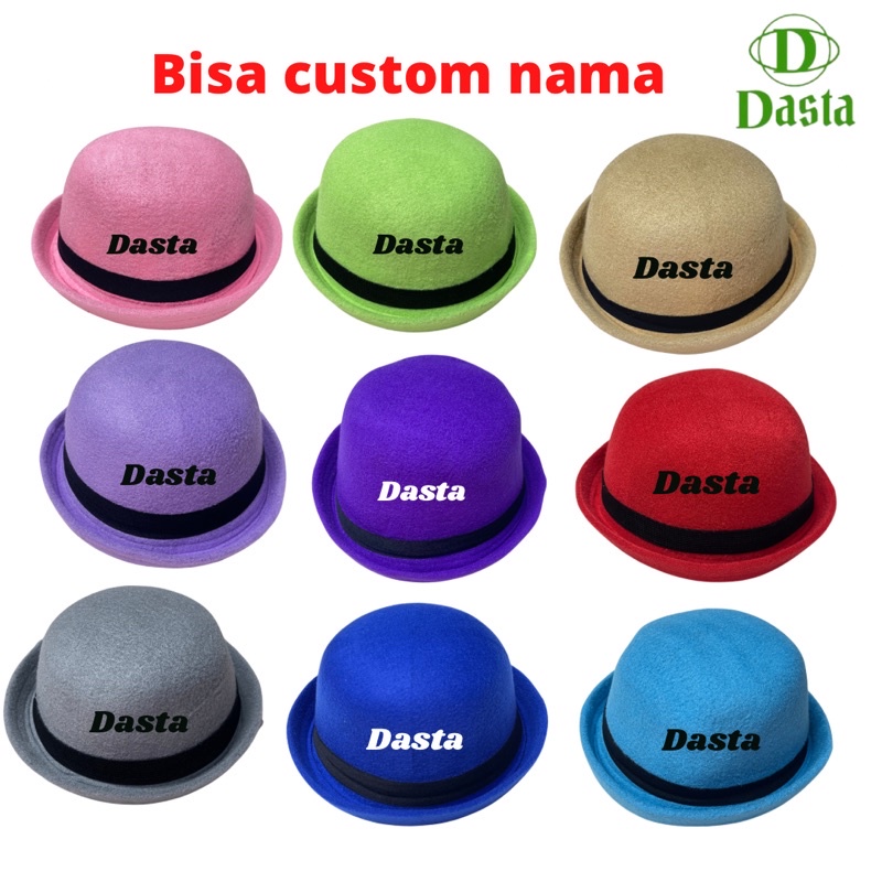 Jual TOPI BOWLER/CAPLIN ANAK CUSTOM NAMA | Shopee Indonesia
