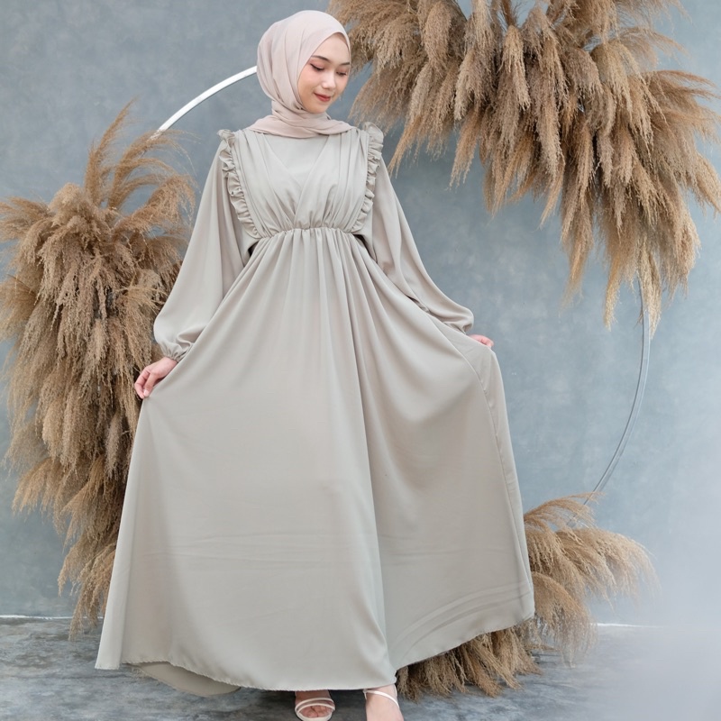 Jual Eleore Dress • edmee | Dress Ruffle Maxi Wanita | Shopee Indonesia