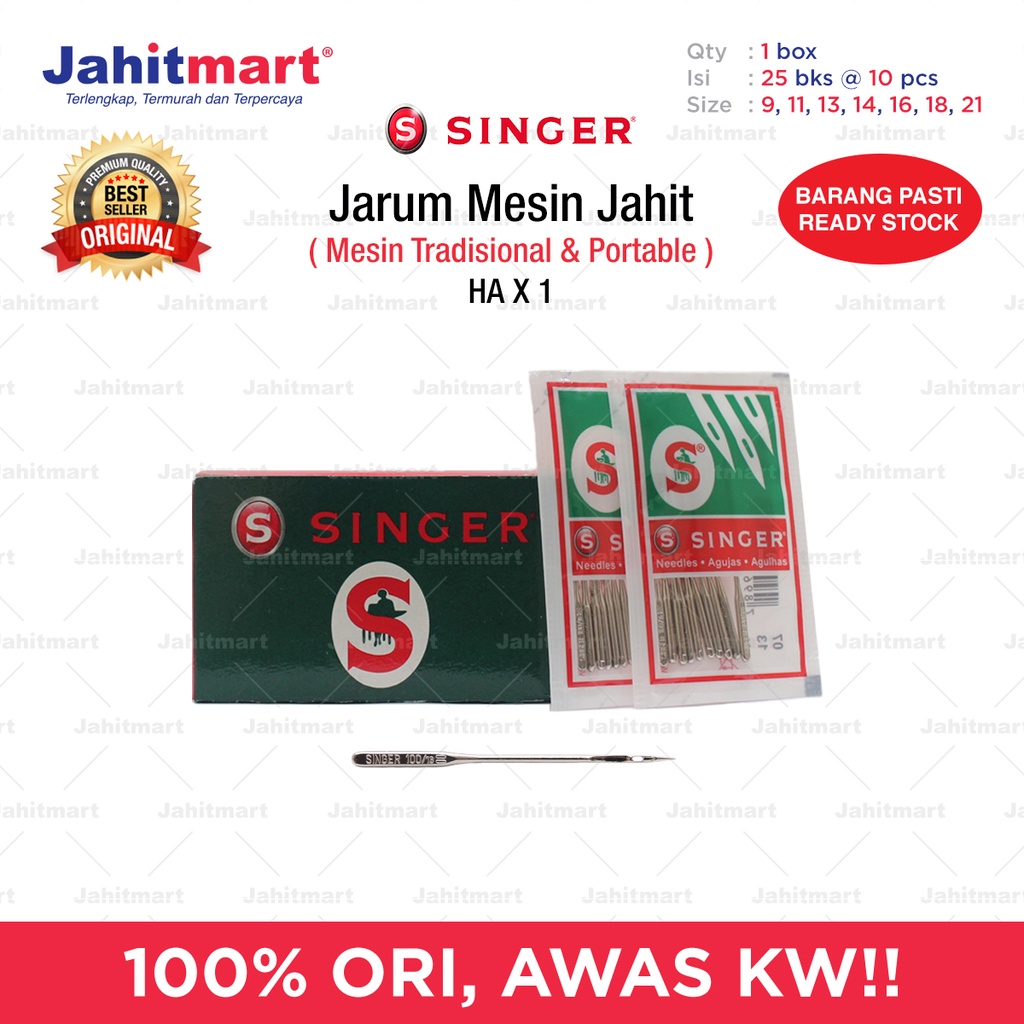 Jual JARUM SINGER "ORIGINAL" 1 BOX = 25 PACK | Shopee Indonesia