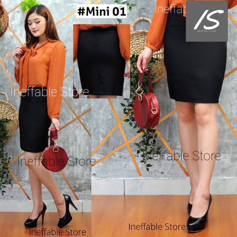 Jual Rok Span Mini Wanita Pencil Kerja/Kantor - Premium | Shopee Indonesia