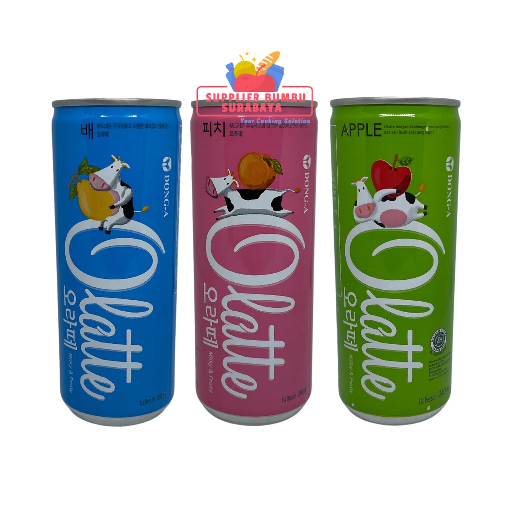 Jual Olatte Apple Peach Pear Milky and Fruity Drink Susu Korea 240ml ...