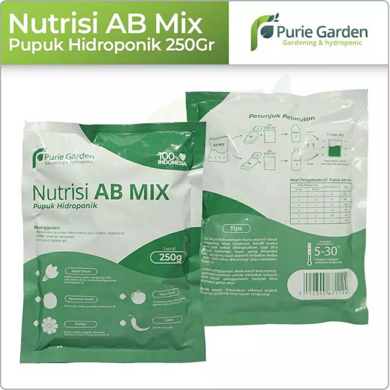 Jual Nutrisi Pupuk Hidroponik AB Mix - 250gr | Shopee Indonesia