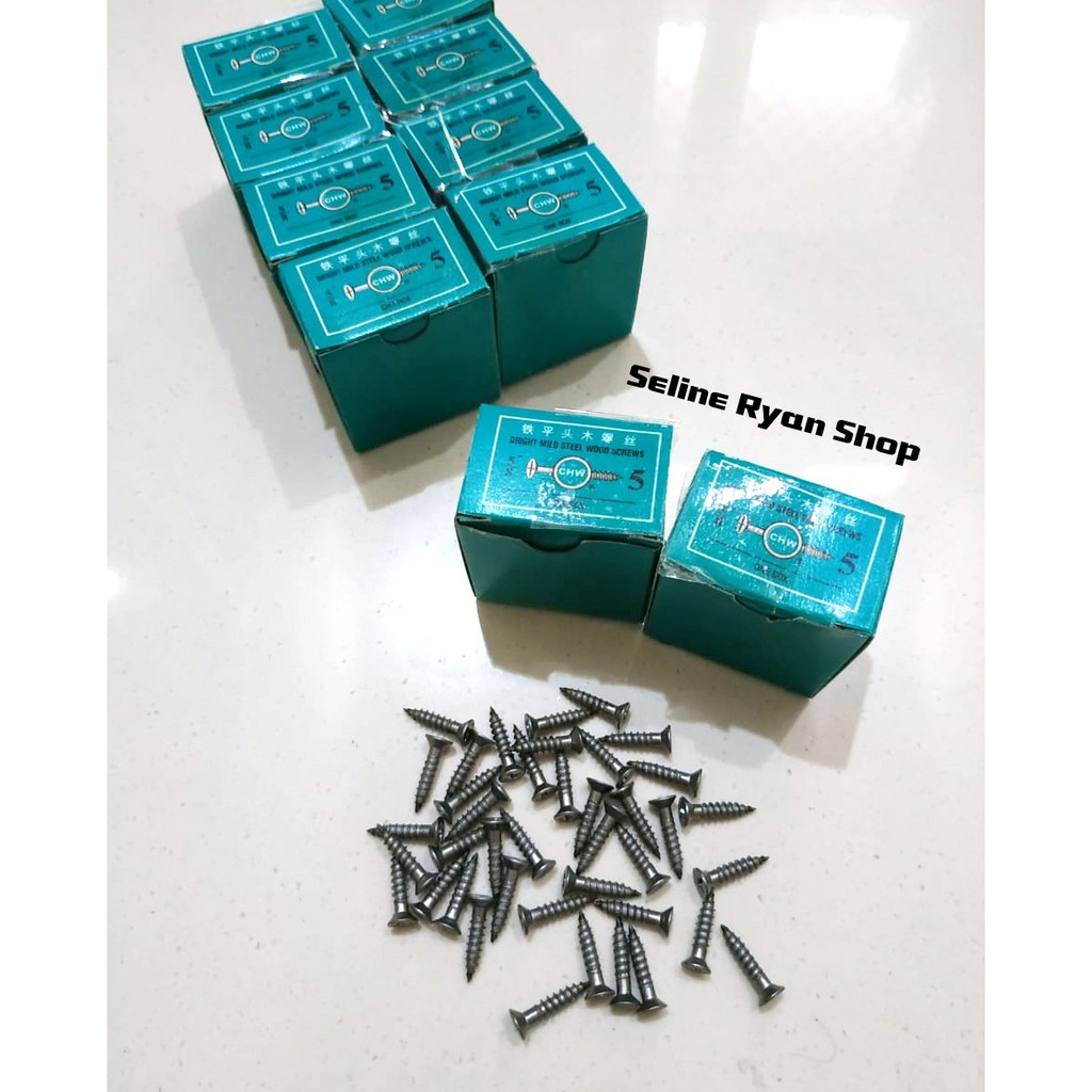 Jual Sekrup Kayu Kepala Plus CHW 5/8" x 5 (Per Box) | Shopee Indonesia