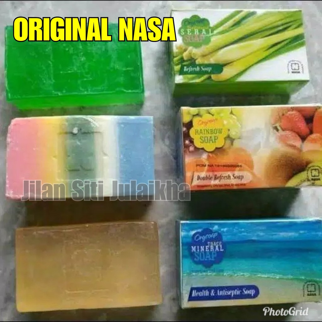 Jual SABUN ORYSOAP ORI NASA (sereh,traceme,rainbow) | Shopee Indonesia