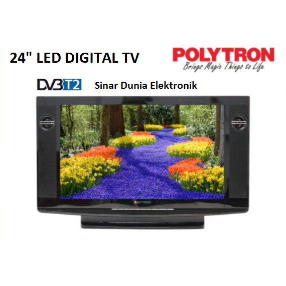 Jual Polytron LED Digital TV 24" DVB-T2 PLD 24V223 Semi Tabung 24 Inch ...