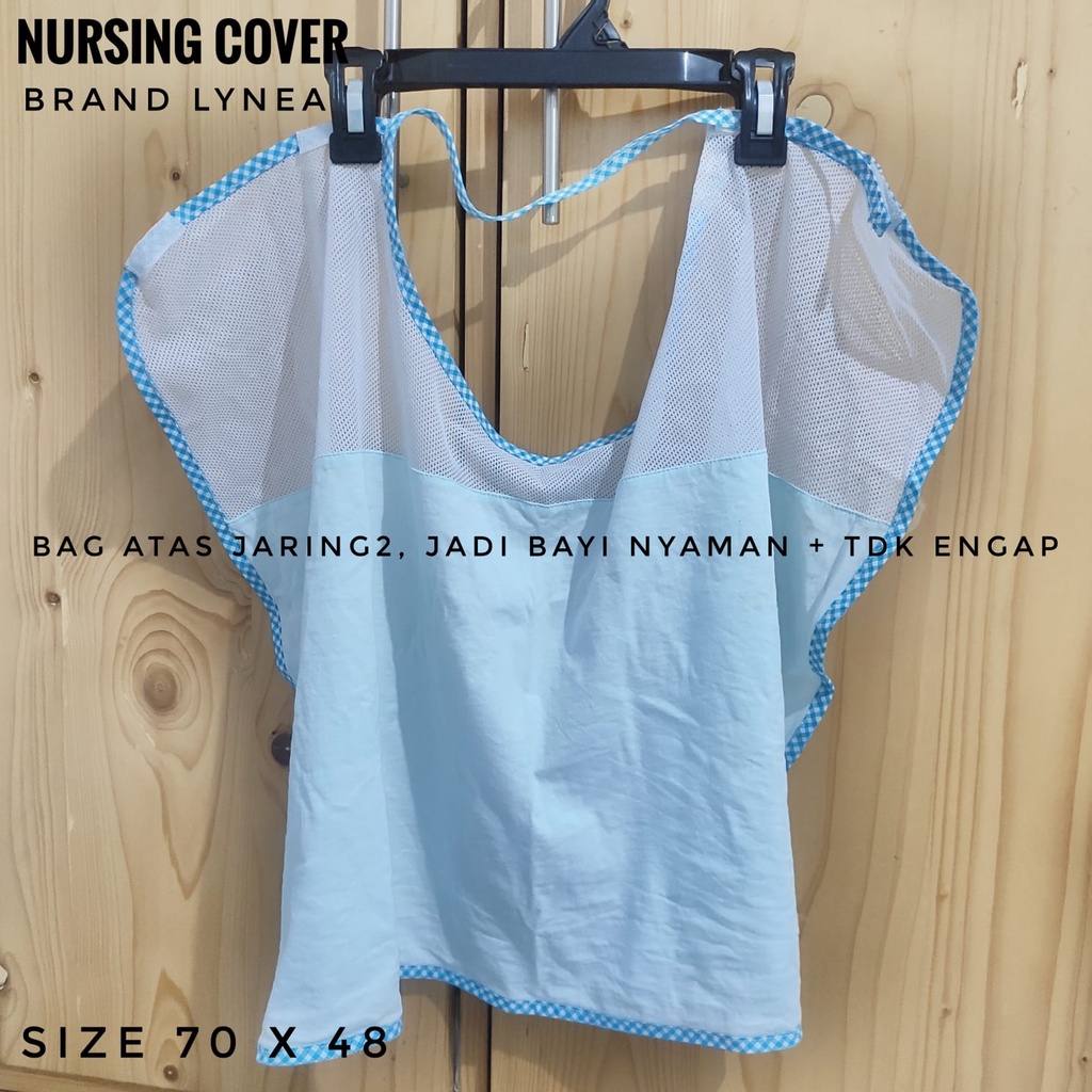 Jual Nursing cover apron menyusui brand Lynea warna baby blue ada ...