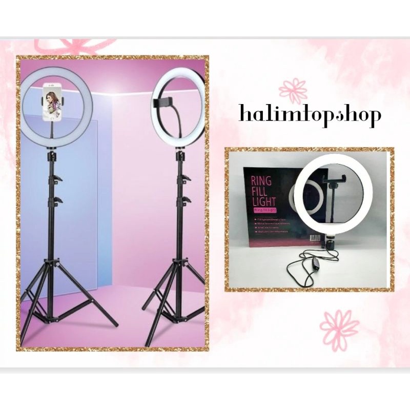 Jual Ring Light 26CM / Lampu Ring LED 26CM + TRIPOD 2.1M /Lampu ...