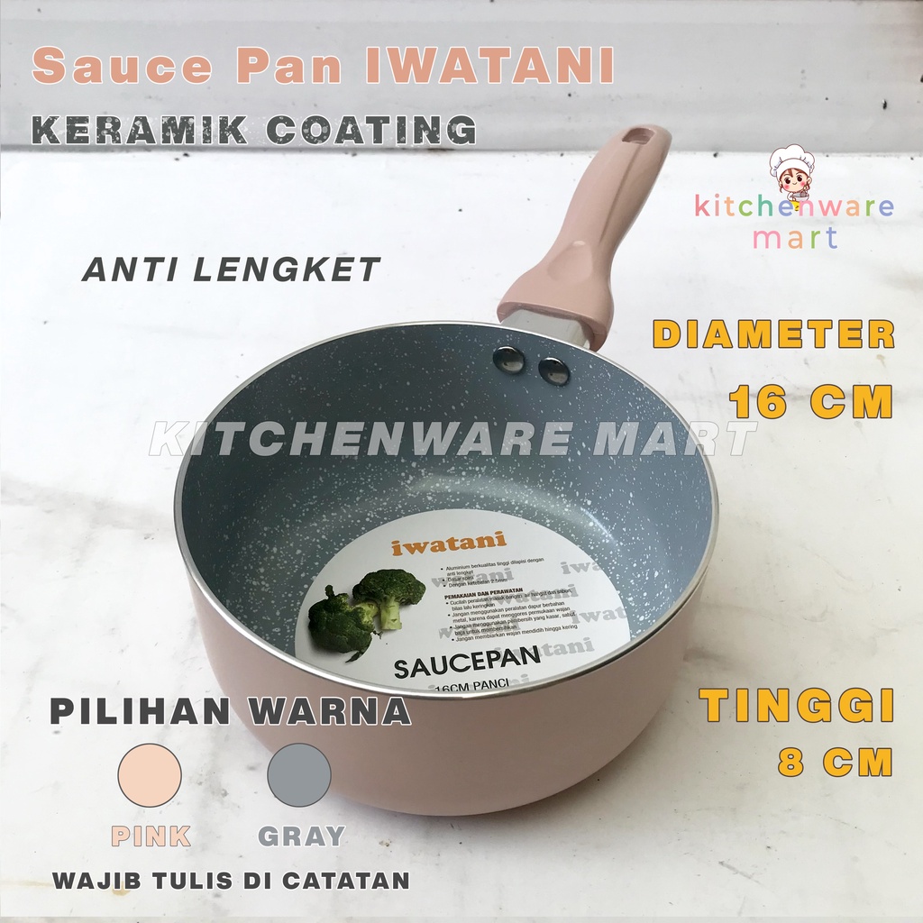 Jual Panci Susu Keramik Iwatani Sauce pan 16 cm- Milkpan iwatani Keramik Ceramic panci Saucepan ...