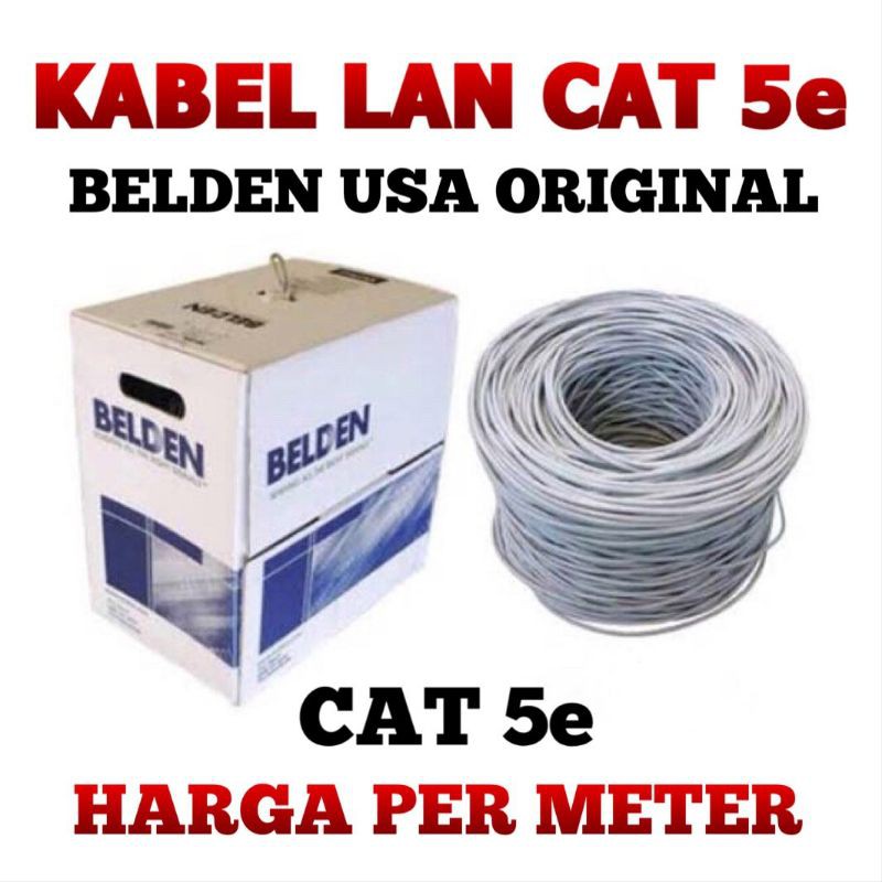 Jual BELDEN KABEL LAN UTP CAT 5E / 5 / CAT5 USA ORIGINAL TERMURAH ...
