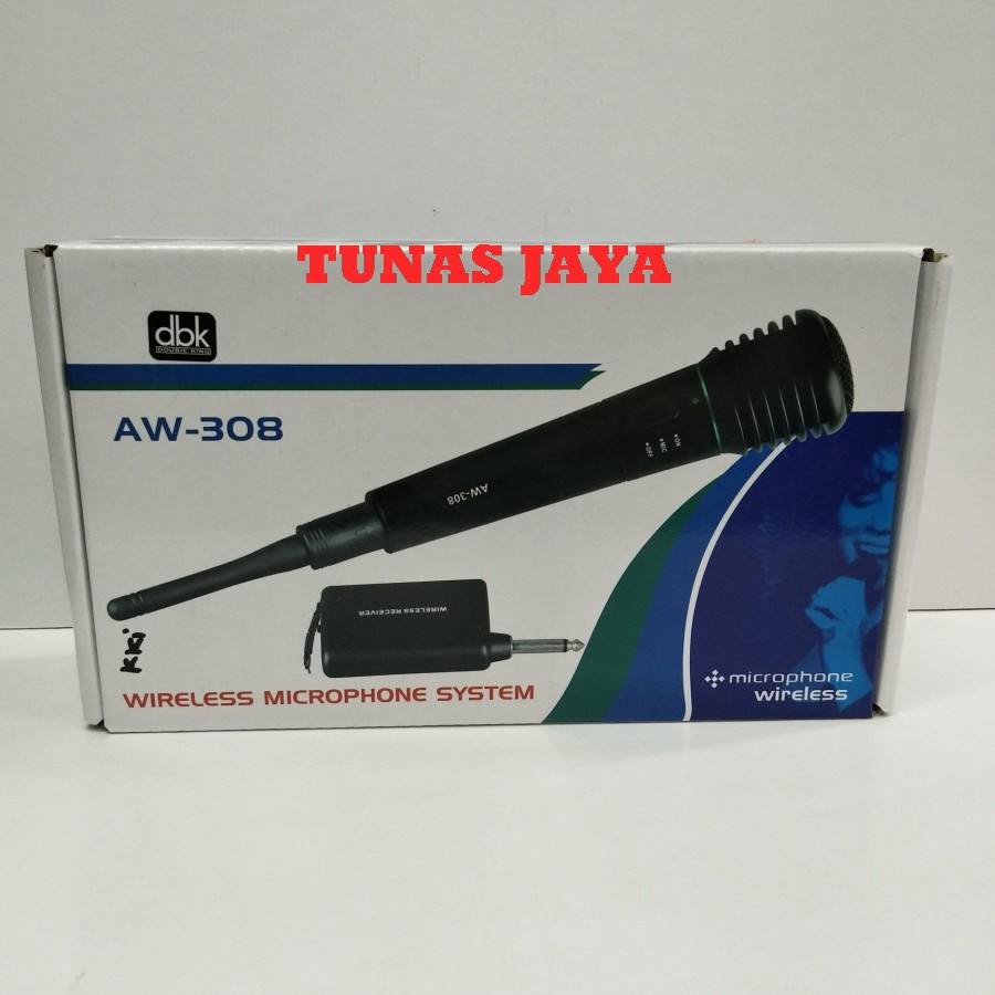 Jual Mic Wireless DBK AW 308 / AW308 2 Fungsi ( Kabel dan Wirelles ...