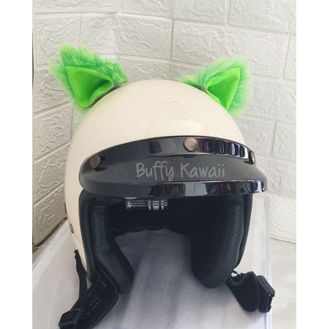 Jual accesories helm kuping kucing helmet cat biker motorcycle cosplay ...