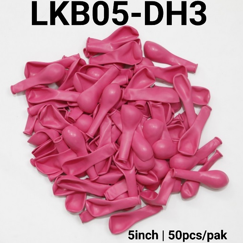 Jual LKB05-DH3 Balon latex 5 inch 1 pak 50 doff dark pink tua gelap ...