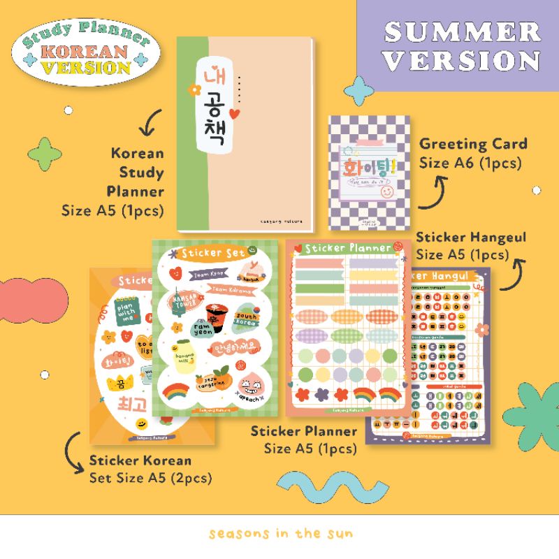 Jual [KOREAN STUDY PLANNER] Korean Student Kit / Hampers Korea ...