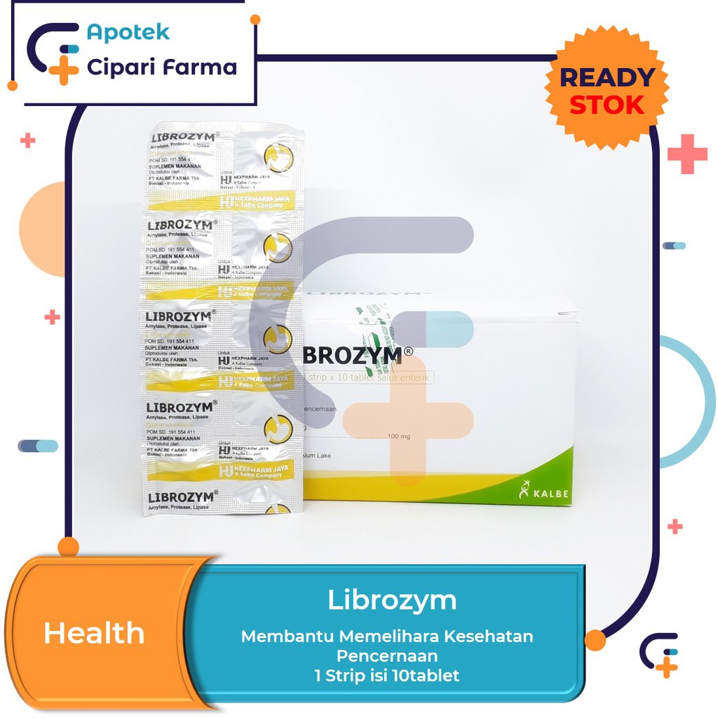 Jual Librozym Obat Untuk Gangguan Pencernaan | Enzim isi 10 Tablet ...