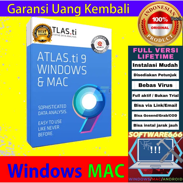 Jual Software Analisa Kuantitatif: ATLAS.ti 9.0.20 [WIN] | Shopee Indonesia