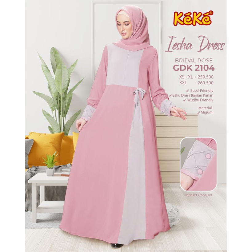 Jual GAMIS KEKE GDK 2104 / IESHA DRESS / KEKE COLLECTION | Shopee Indonesia