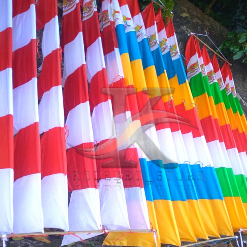 Jual Bendera umbul umbul gergaji bahan polyester/saten kualitas grade A panjang 2,7m sablon ...