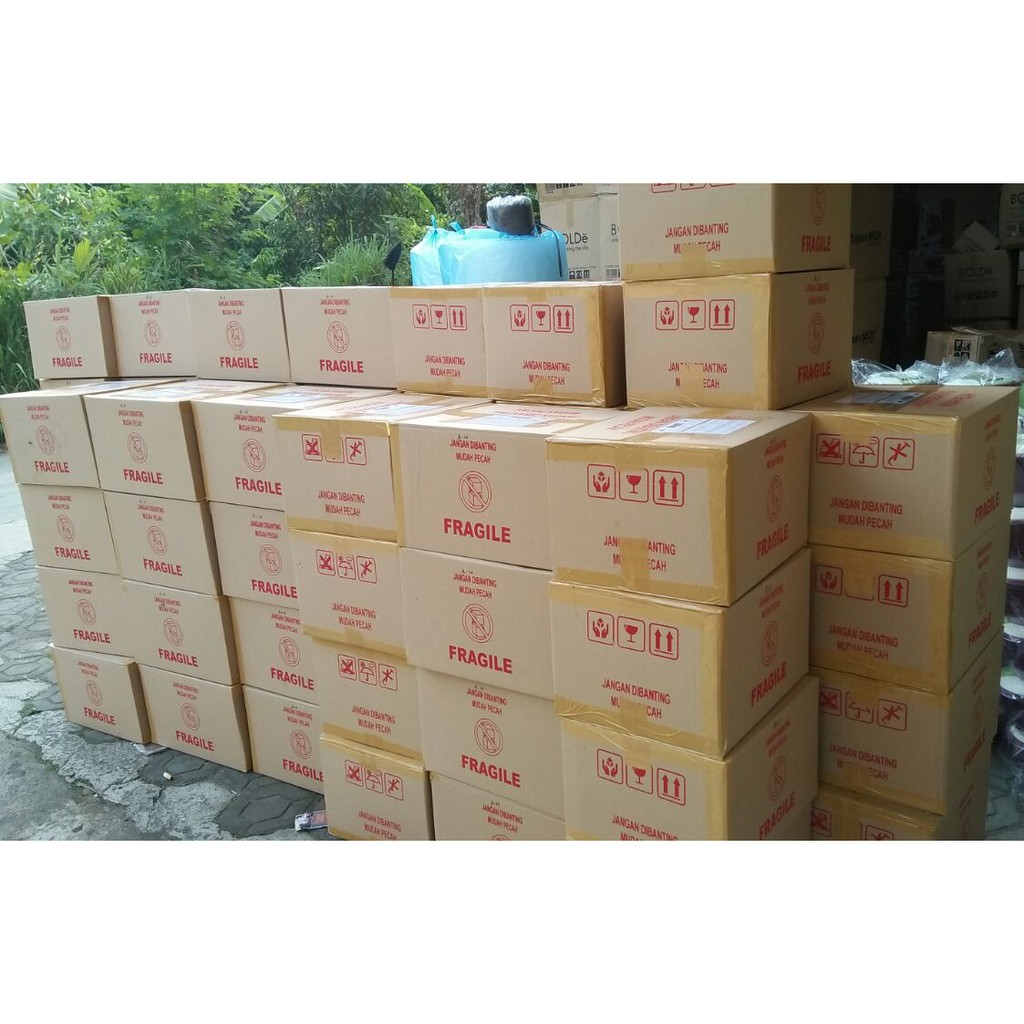Jual Kardus Packing Kardus Baru ada Tulisan Fragile Jangan dibanting ...
