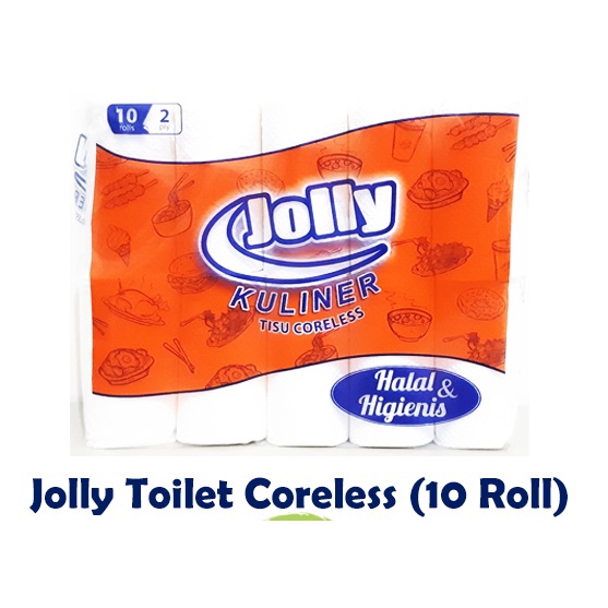 Jual Tissue Jolly 10 Rolls TOILET Coreless Dot Emboss - Tissue Roll Gulung Murah - TB | Shopee ...