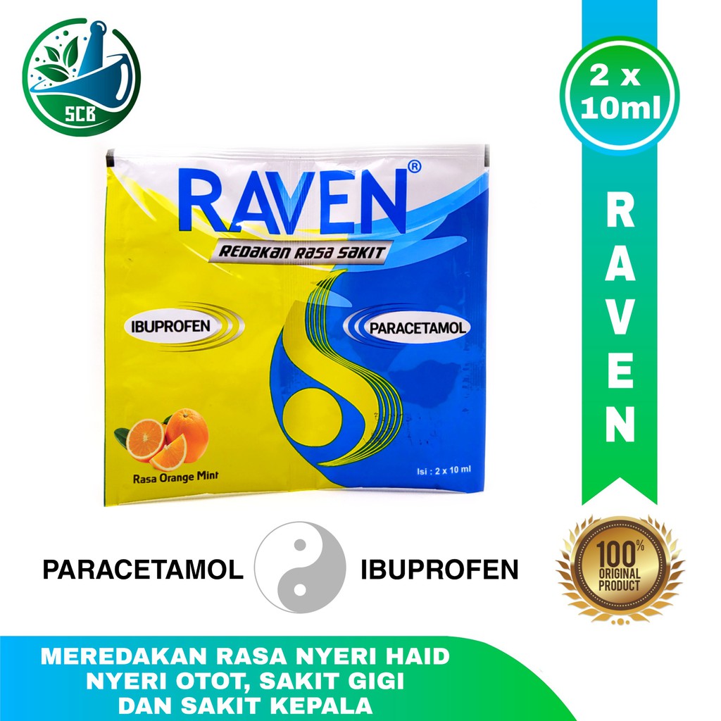 Jual Raven Syrup - Ibuprofen dan Paracetamol - Meredakan nyeri dan ...