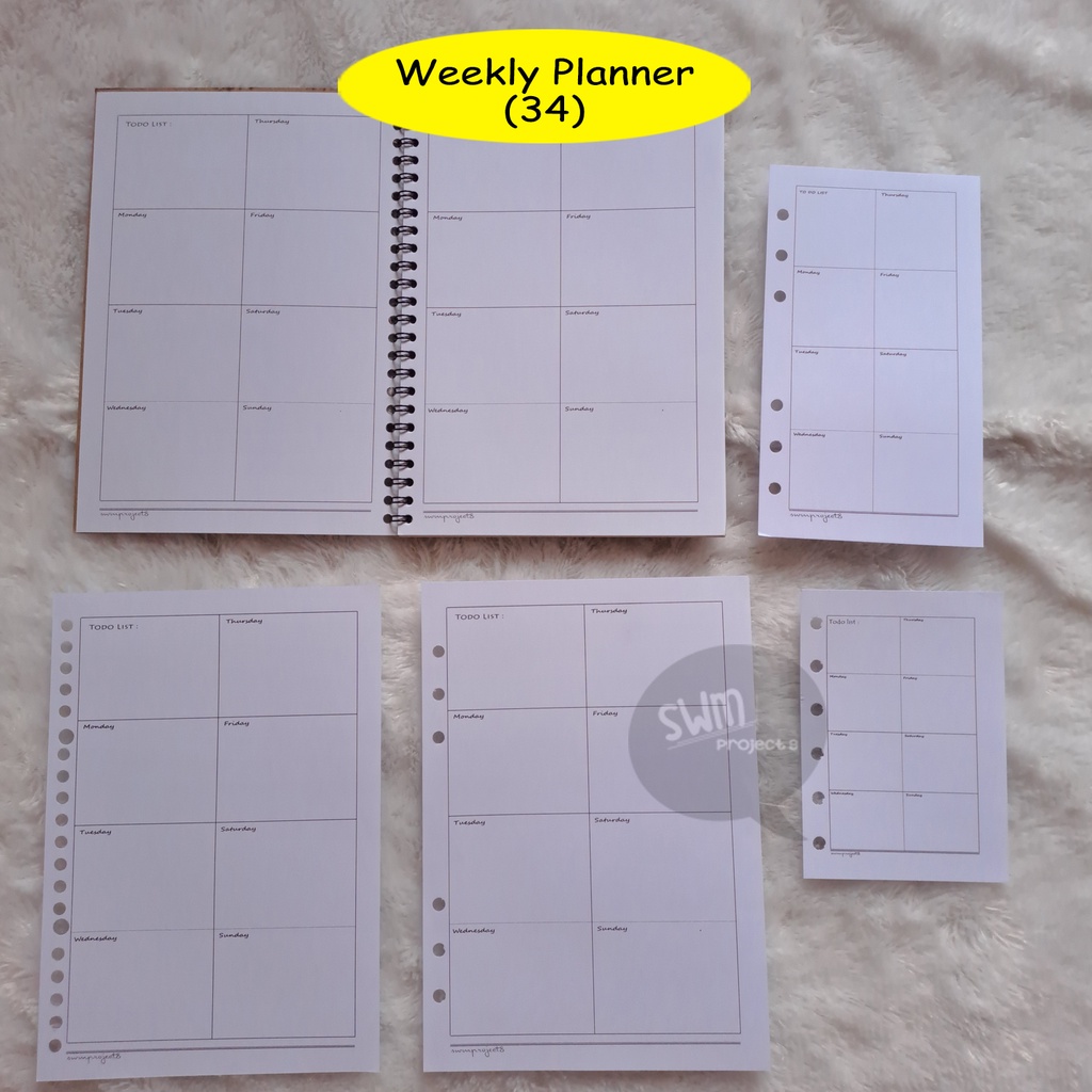 Jual [BUY5 FREE1] planner 34 - notebook spiral refill loose leaf kertas ...