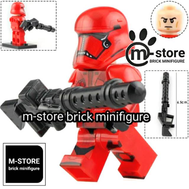 Jual brick star wars red stormtrooper the rise of skywalker mini toy ...