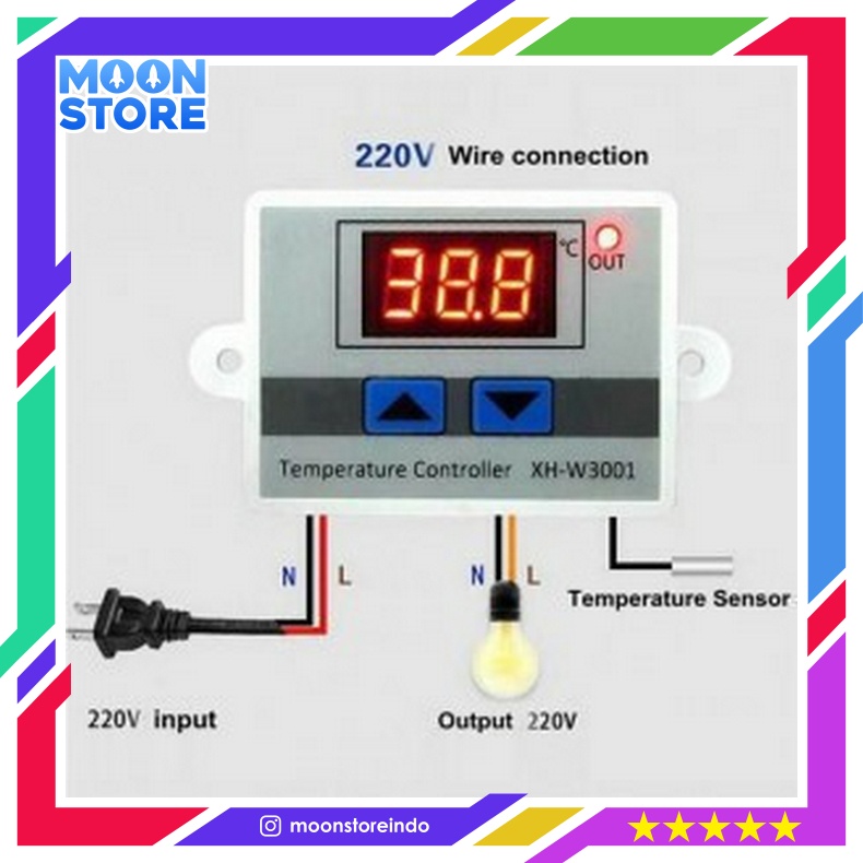 Jual DIGITAL TEMPERATURE CONTROL THERMOSTAT MICROCOMPUTER 220V XH-W3001 | Shopee Indonesia