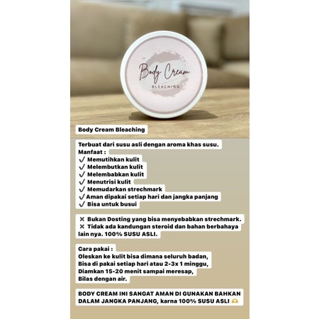 Jual BODY BLEACHING ORIGINAL / BODY CREAM BLEACHING BADAN 250gr ...