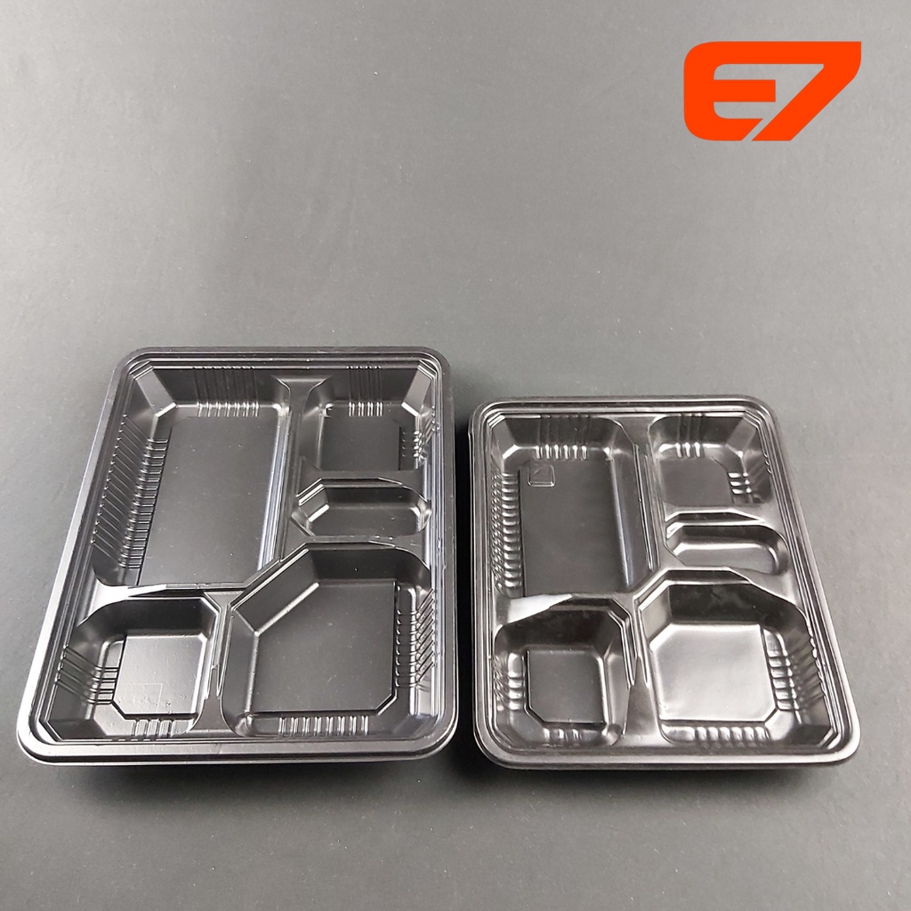 Jual Bento Tray sekat 5 Kecil & Besar Kotak Makan Lunch Box Take away ...