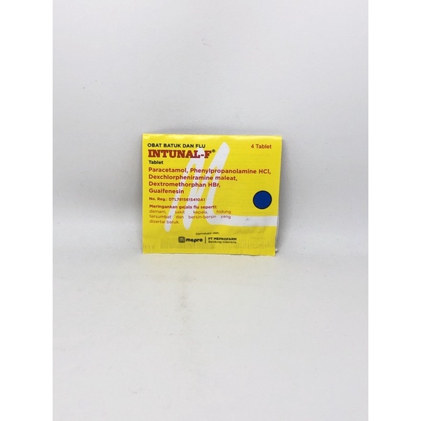Jual Intunal F Tablet Obat Batuk Dan Flu Isi 1 Strip @4 Tablet | Shopee ...