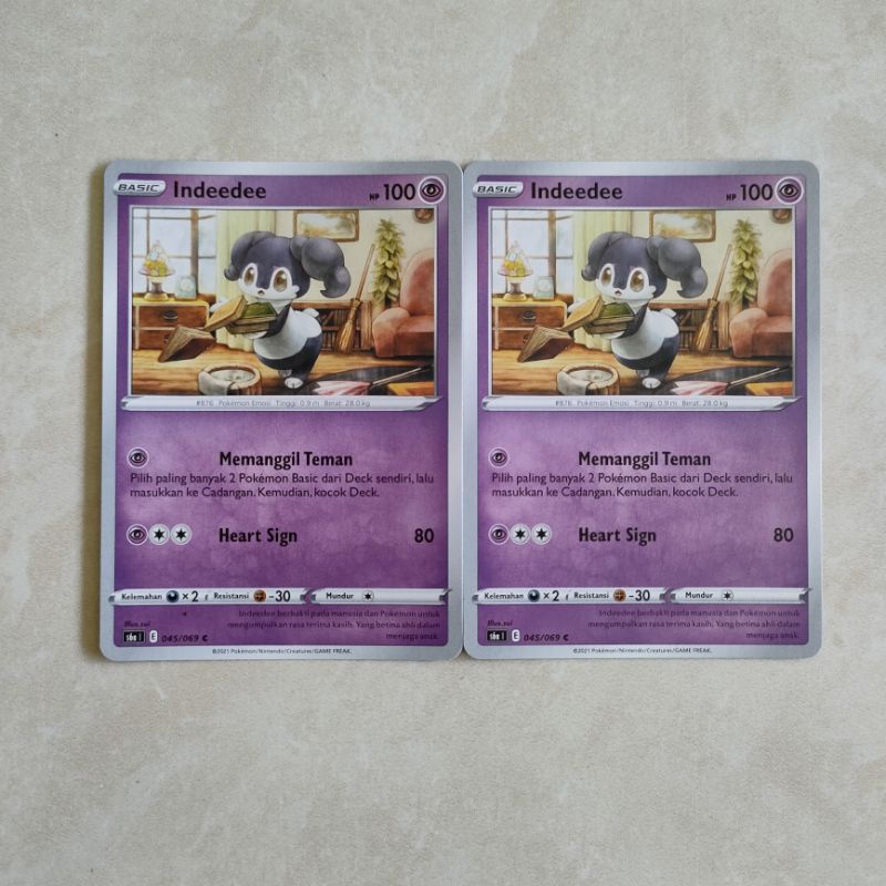 Jual indeedee kartu pokemon tcg indonesia s6a i 045/069 para eevee ...