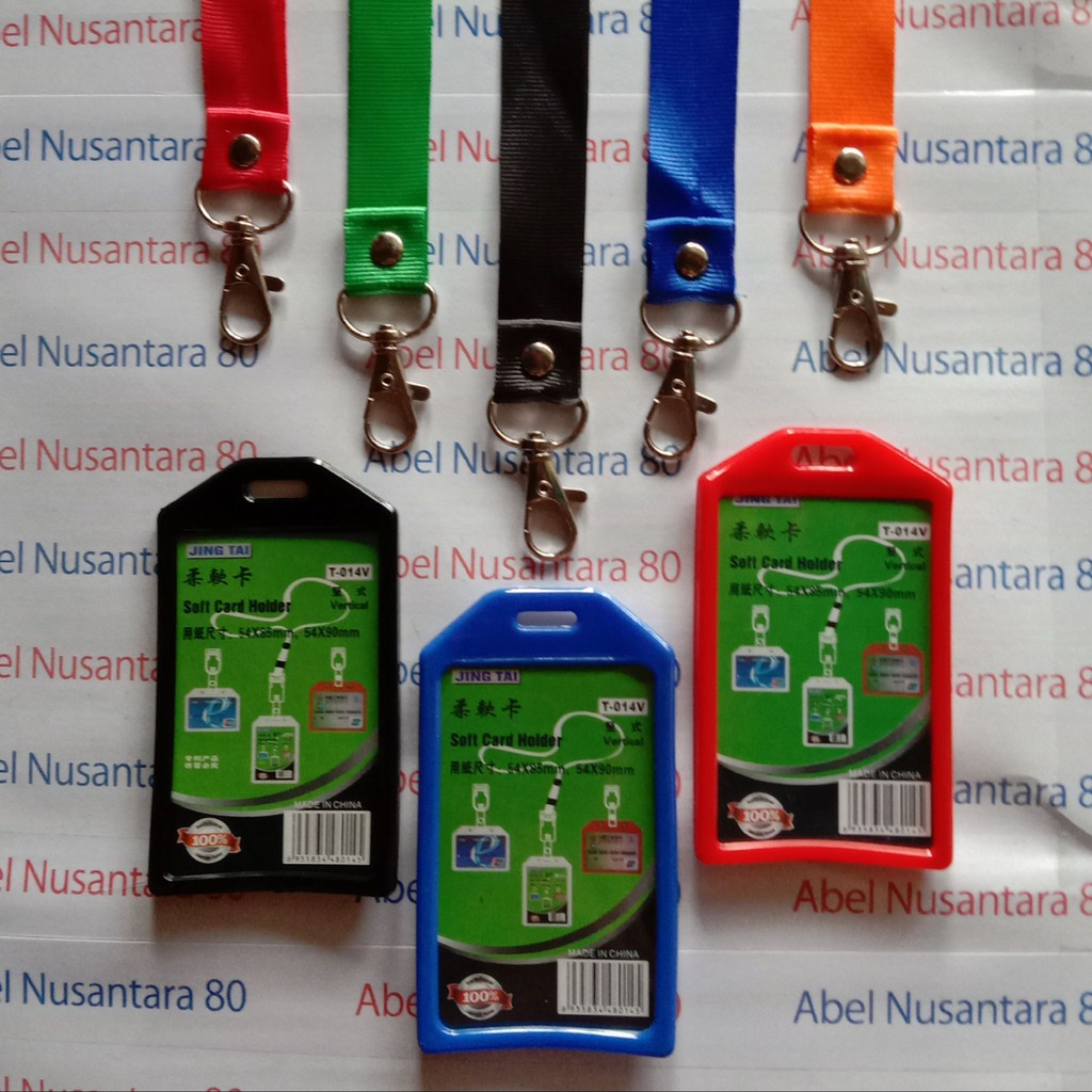 Jual Paket Casing ID Card Karet 1 Sisi dengan Tali Kait 2cm Polos ...