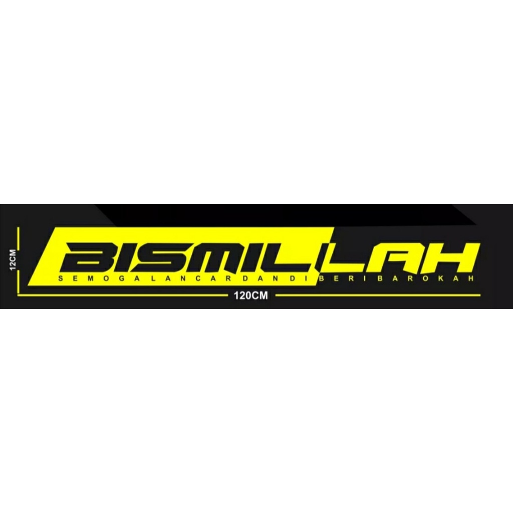Jual CUTTING STICKER MOBIL STICKER BISMILLAH STIKER KACA DEPAN MOBIL ...